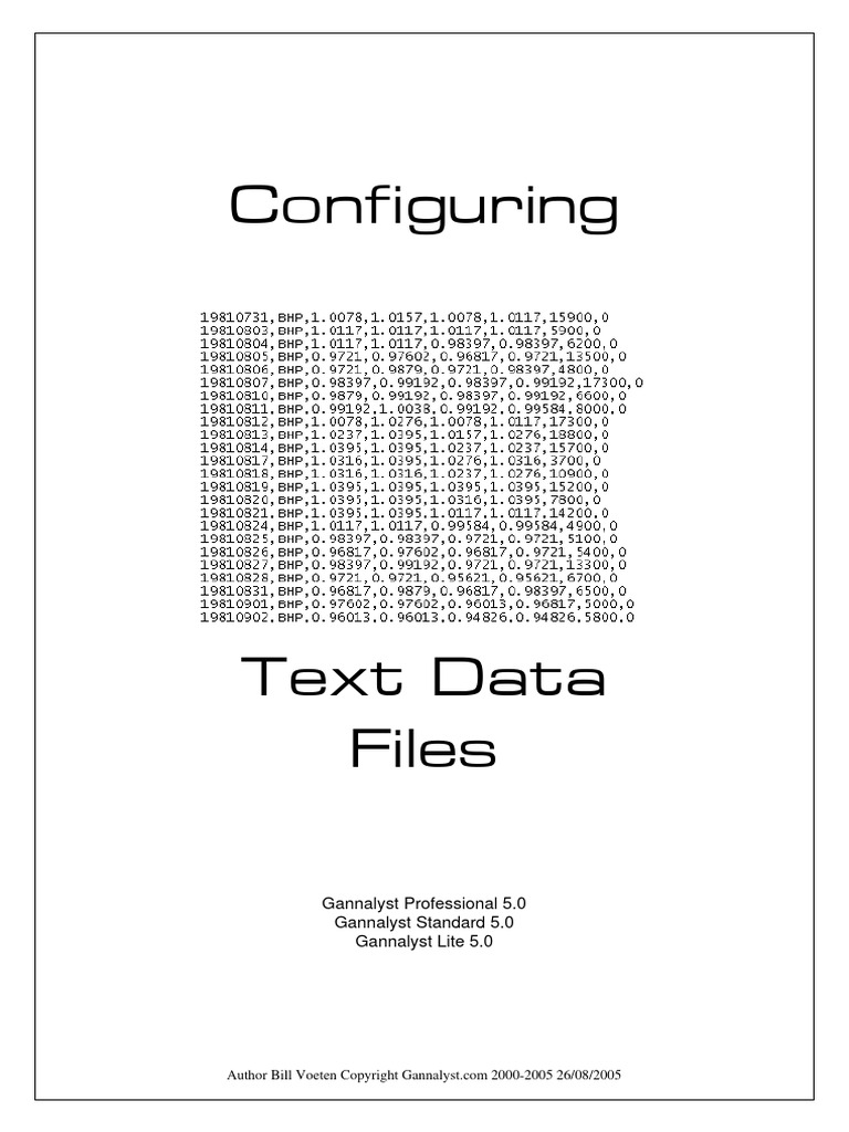 Configuring Text Data Files | PDF Configuring Text Data Files | PDF