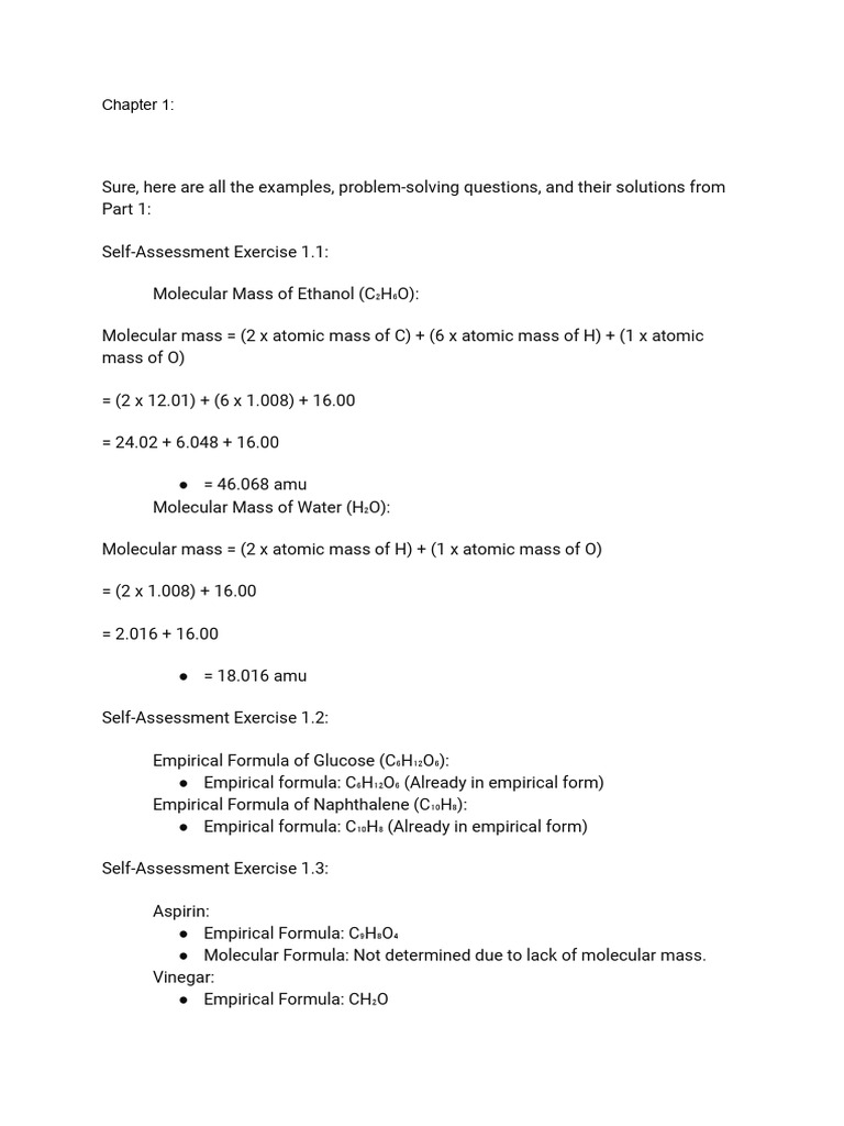 Molecular and Empirical Formulas Explained | PDF | Mole (Unit) | Molecules