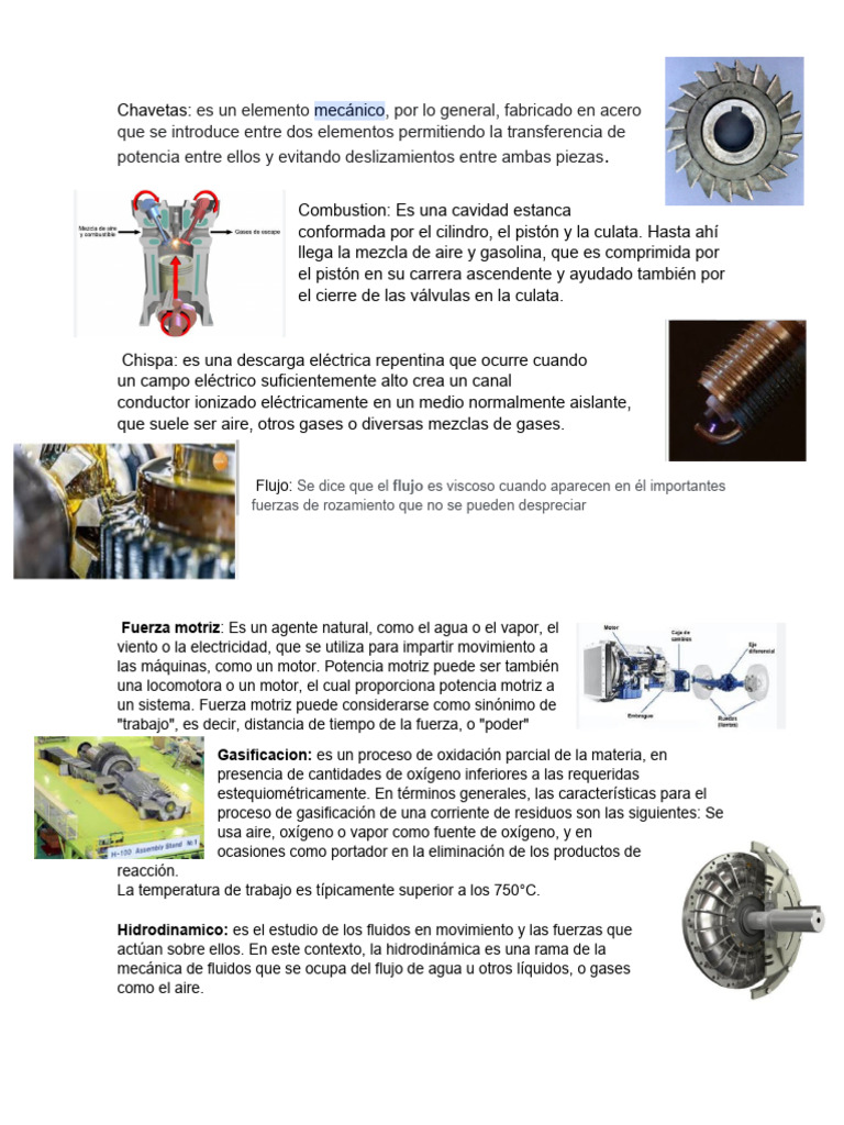 Elementos y Procesos Mecánicos Esenciales | PDF | Lubricante | Motores