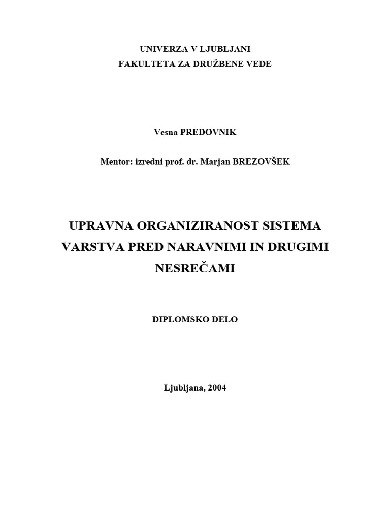 Predovnik Vesna | PDF