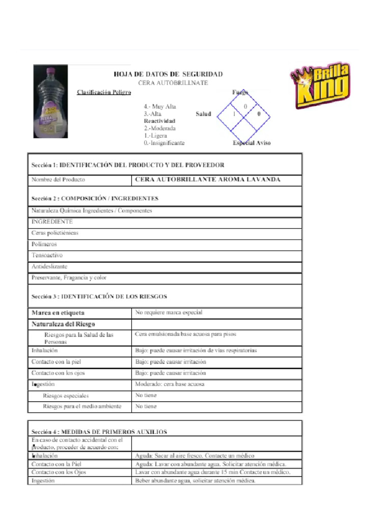 Cera Brilla King | PDF