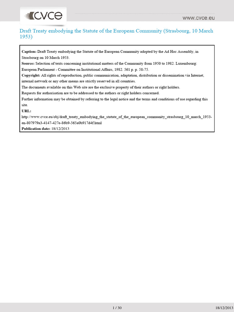 European Political Community | PDF | Treaty | European Union