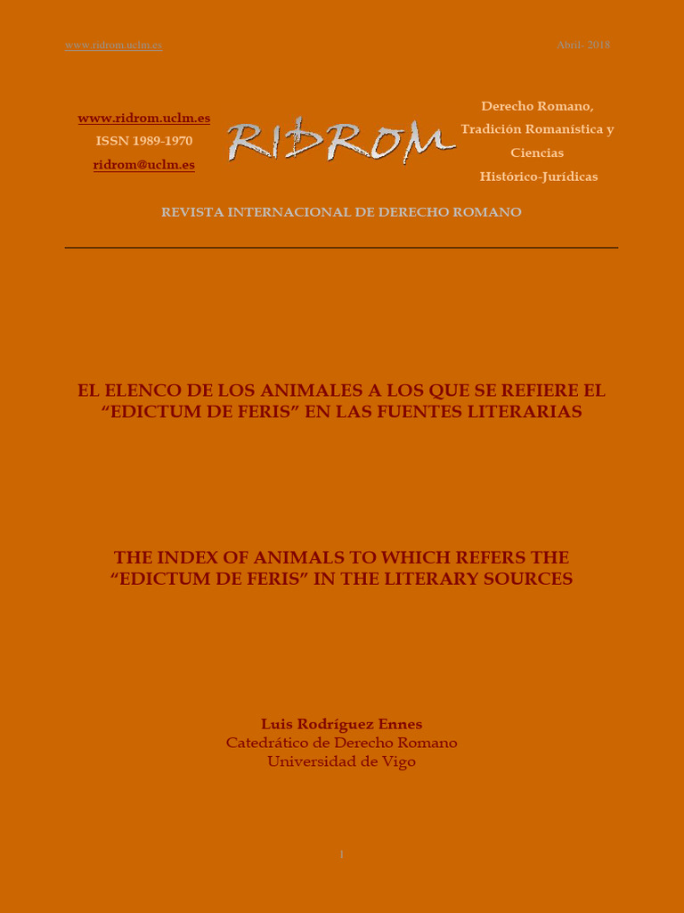 Edictum Feris | PDF | León