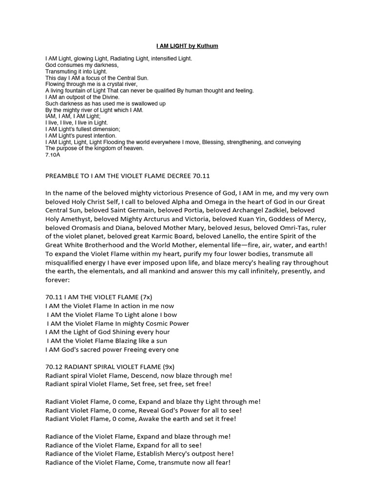 I AM LIGHT by Kuthum | PDF | God | Religious Belief And Doctrine