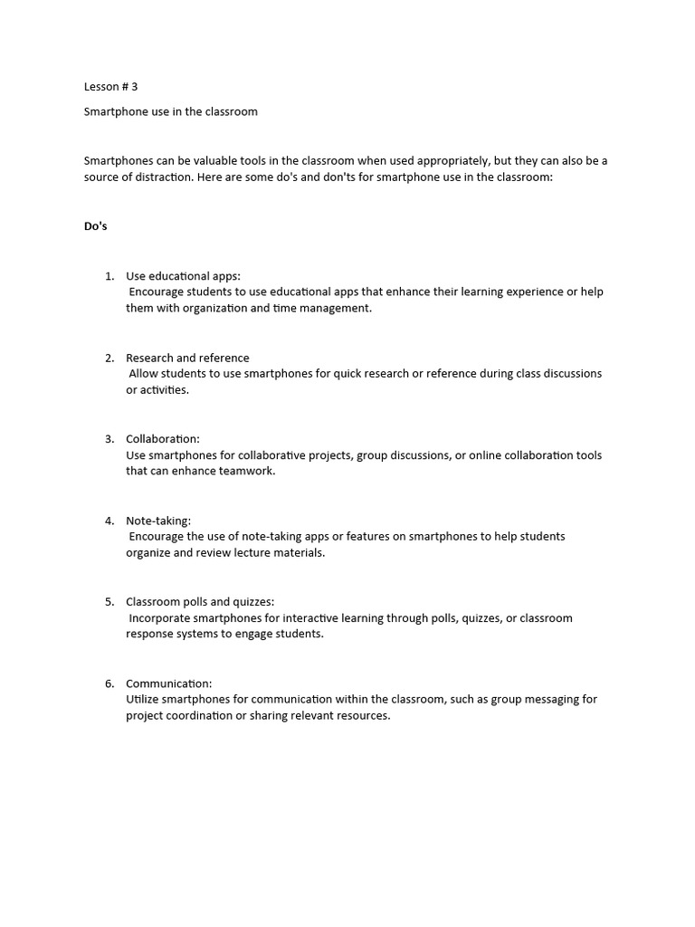 Lesson3 Smartphones | PDF