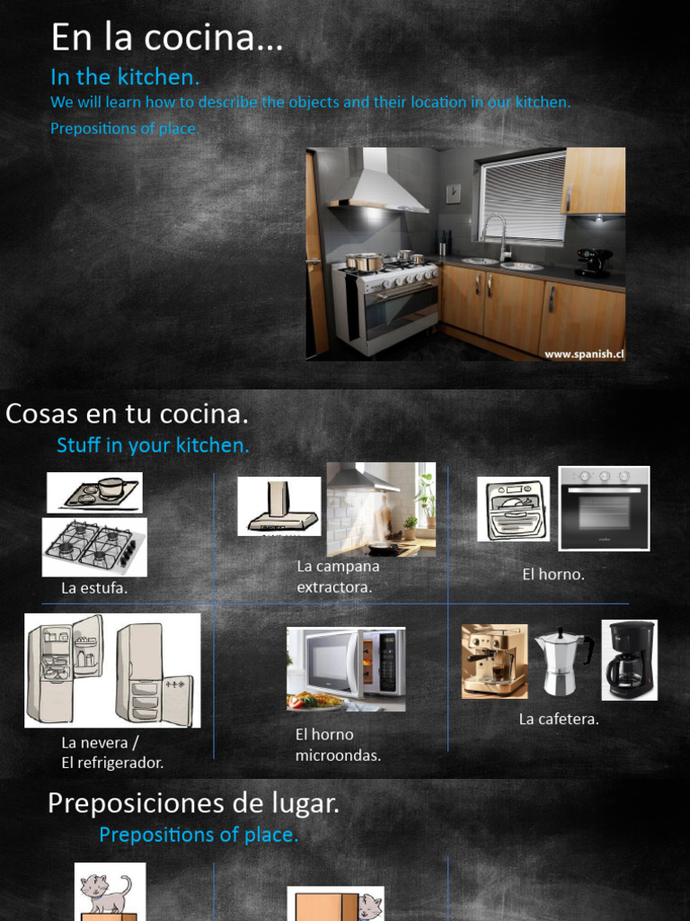 Ubicar Cosas en La Casa en Español | PDF | Cocina | Vida domestica