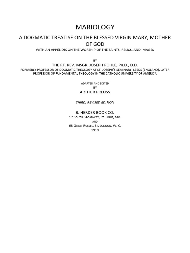 Mariology | PDF | Mary, Mother Of Jesus | God The Father