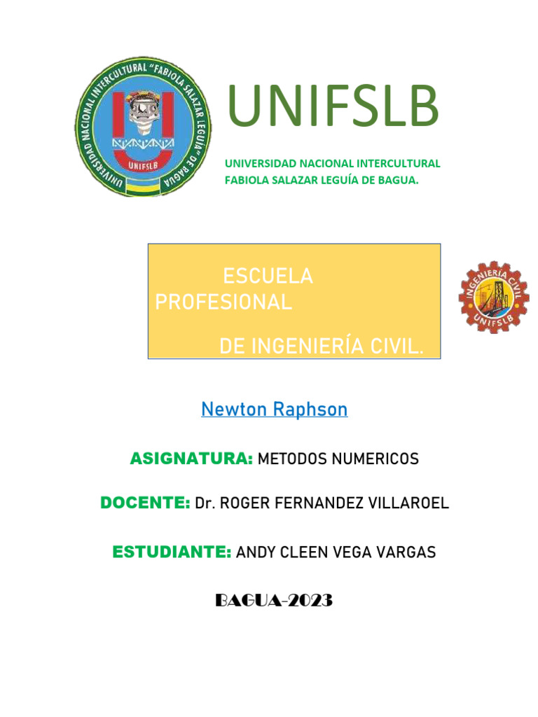 Newton Raphson - Metodos Numericos | PDF