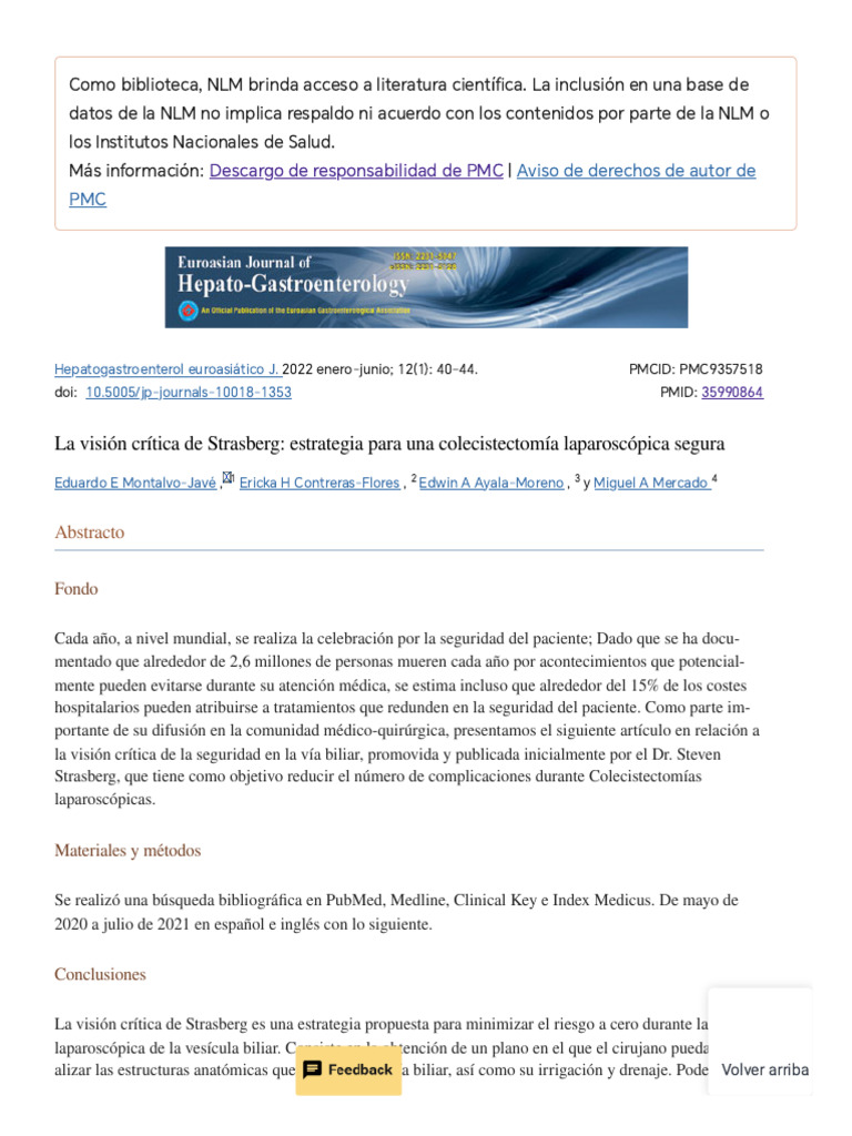 La Visión Crítica de Strasberg - Estrategia para Una Colecistectomía ...