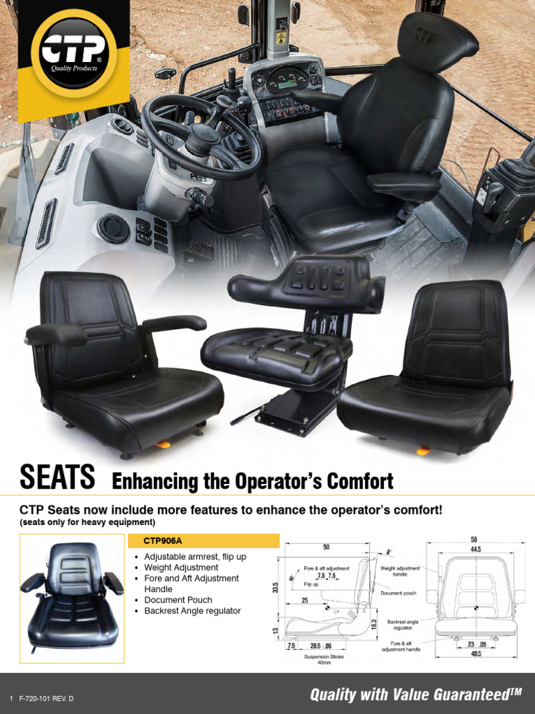 Seats: Enhancing The Operator's Comfort | PDF | Upholstery | Automotive ...