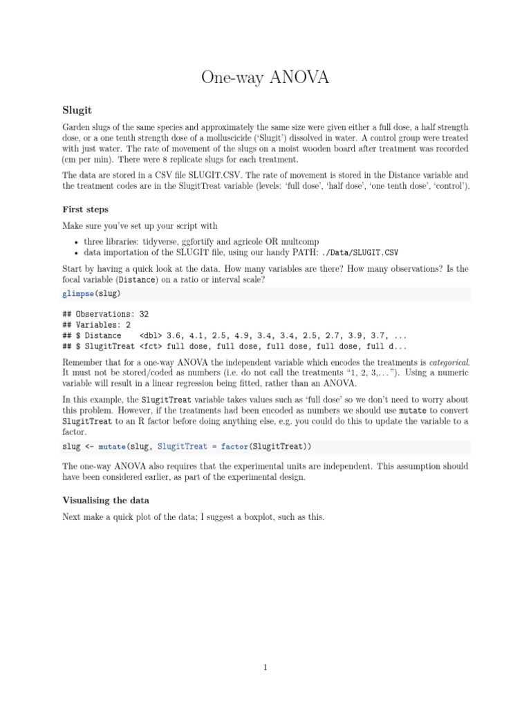 A7 - One Way Anova | PDF | P Value | Data Analysis
