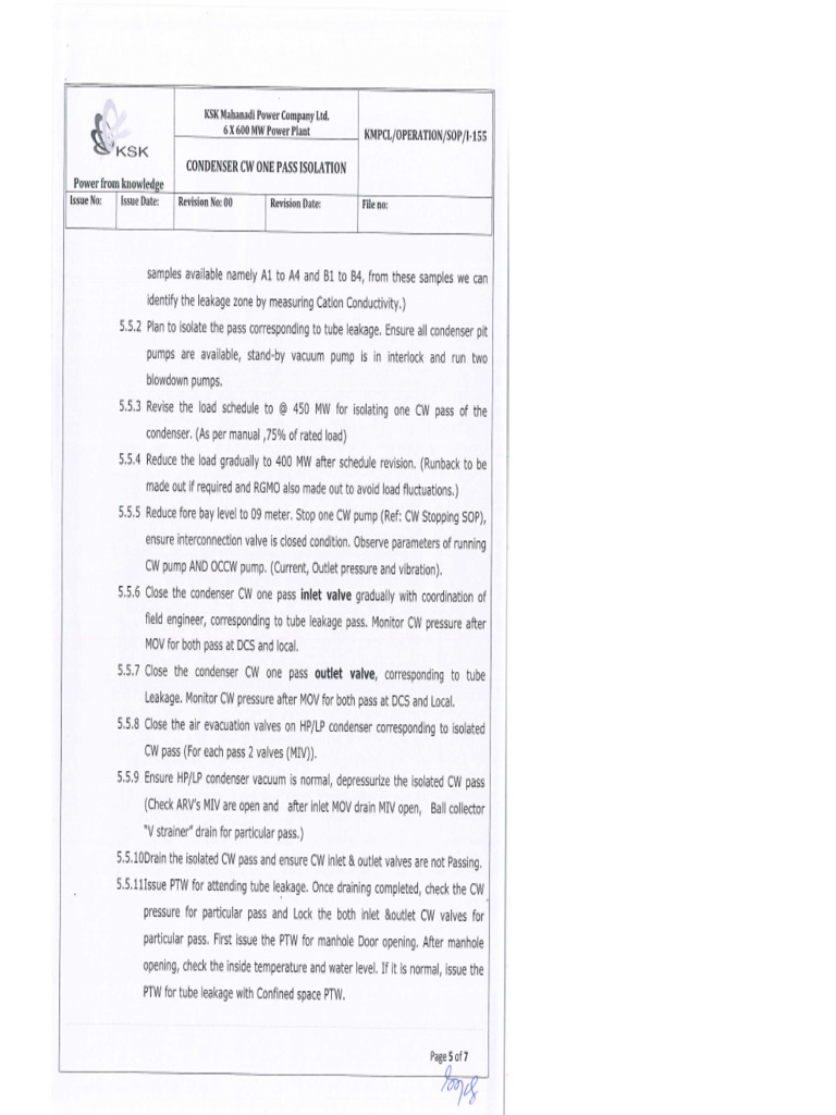 Condenser CW One Pass Isolation5 600mw | PDF