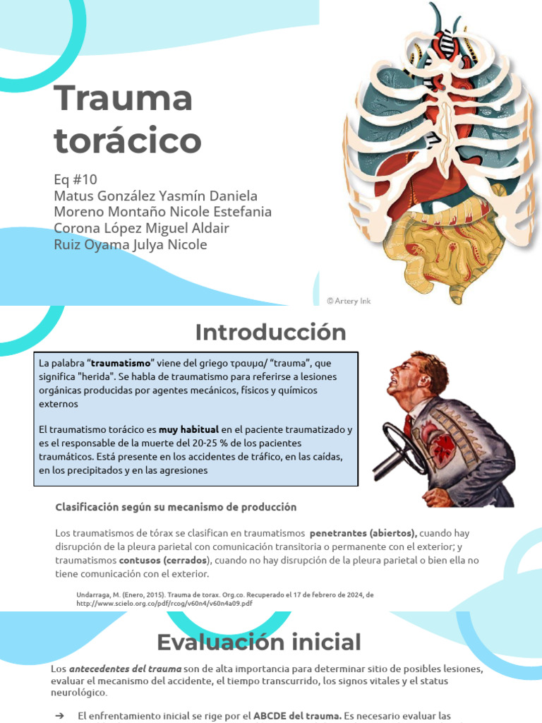 Trauma Toracico | PDF | Tórax | Traumatologia