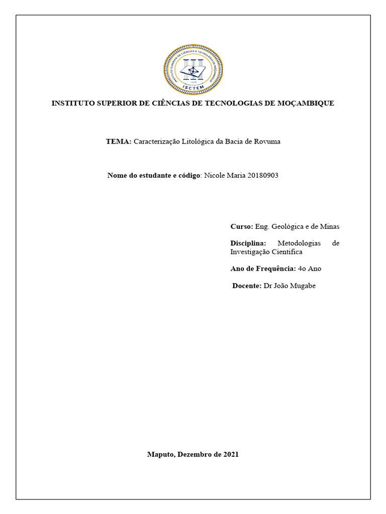 Bacia Do Rovuma | PDF | Bacia sedimentar | Calcário