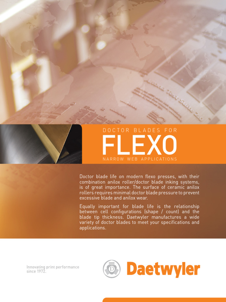 Daetwyler Doctor Blades for Flexo Printing | PDF | Industrial Processes ...