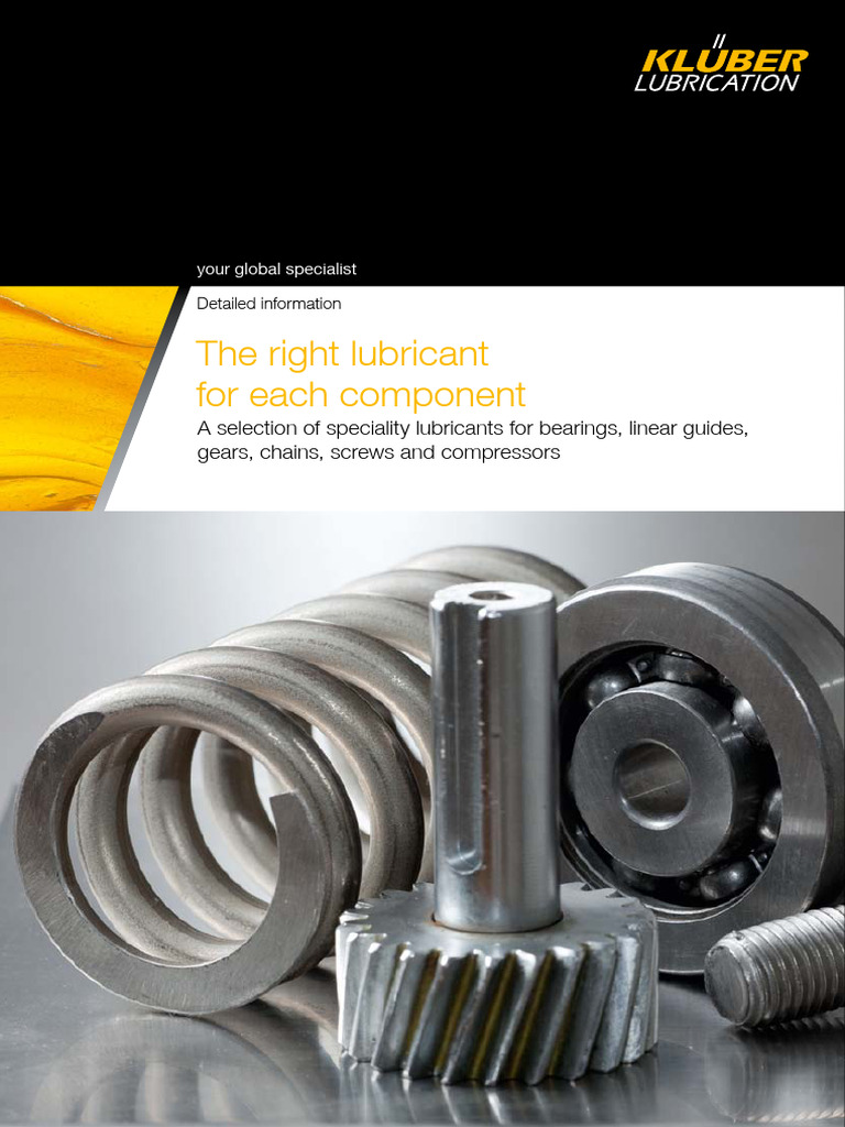 The Right Lubricant For Each Component | PDF | Bearing (Mechanical ...
