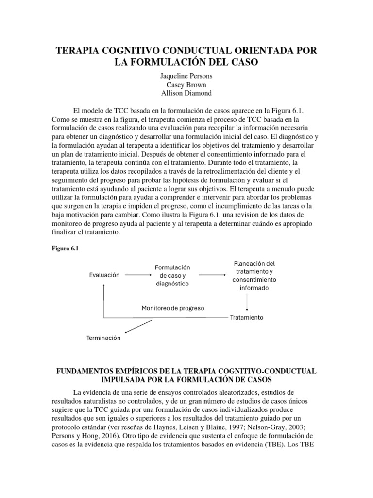 Case Formulation J. Persons | PDF | Terapia de conducta cognitiva ...