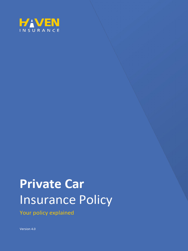 Haven+Insurance+Policy+Booklet+-+Private+Car+v4 0 | PDF | Vehicle ...