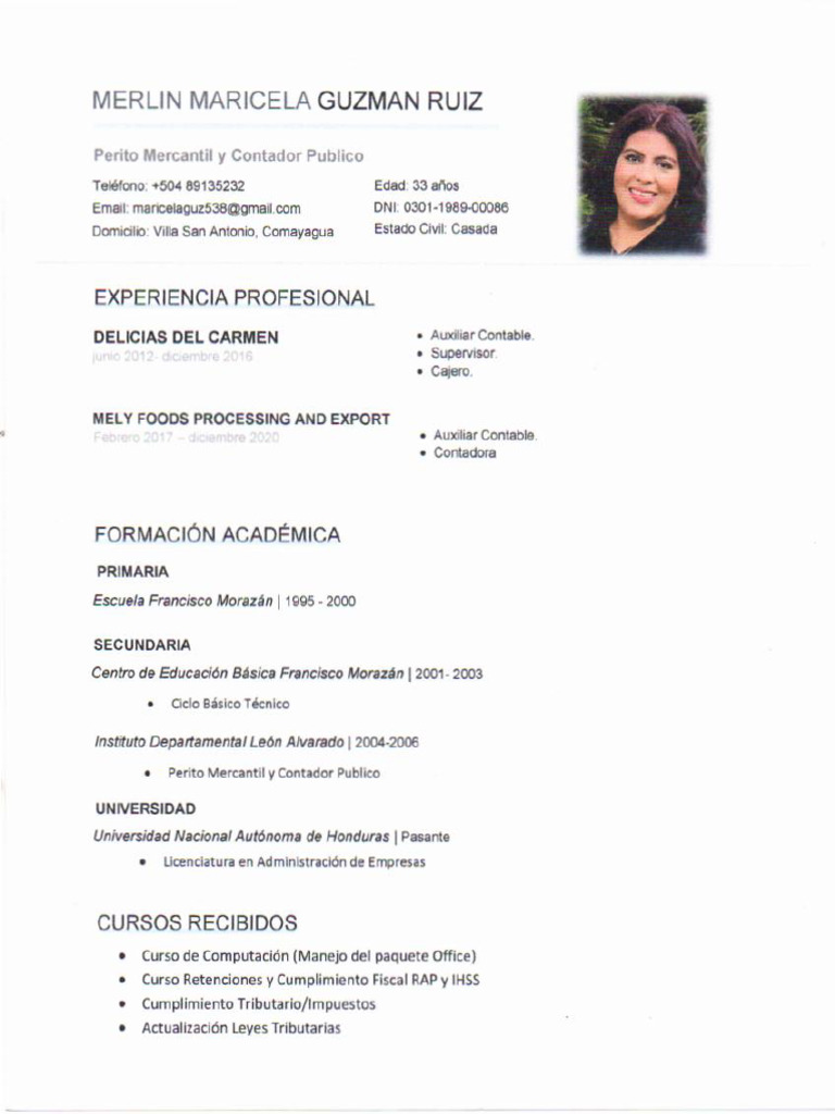 curriculum Maricela Guzmán | PDF