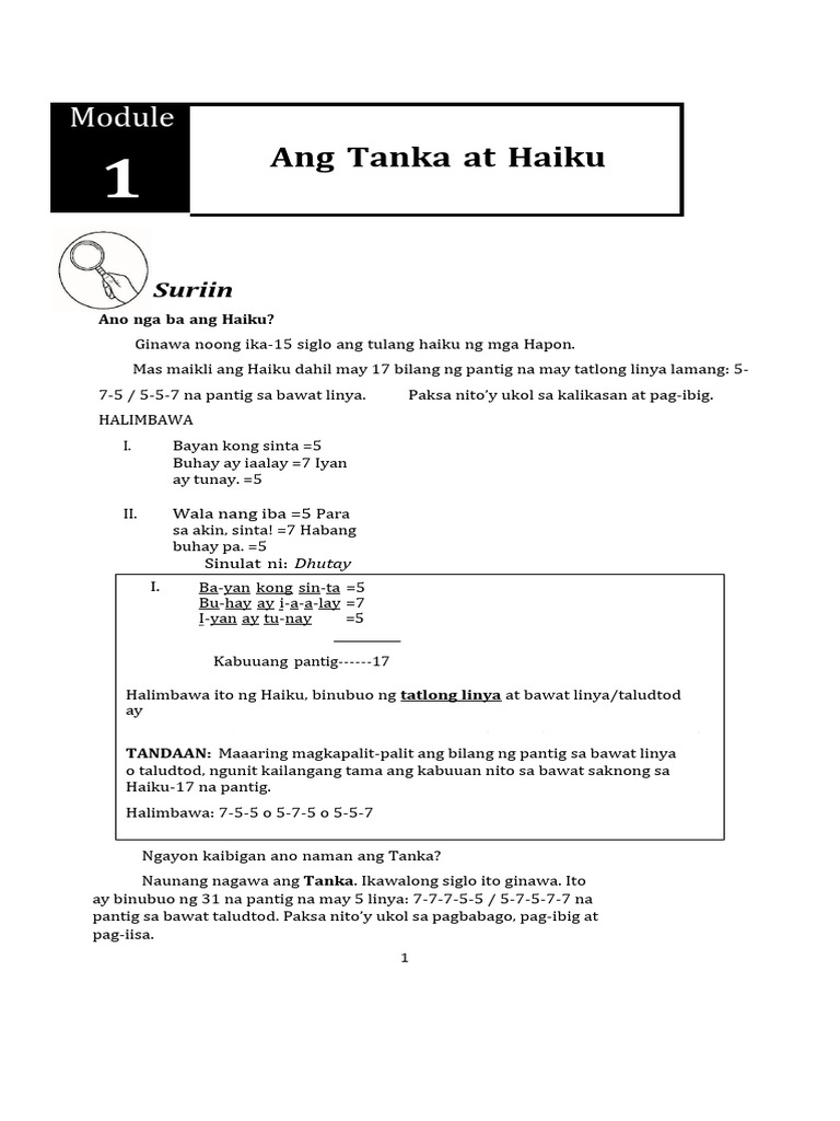 Filipino 9 3rd Quarter Module 1 | PDF