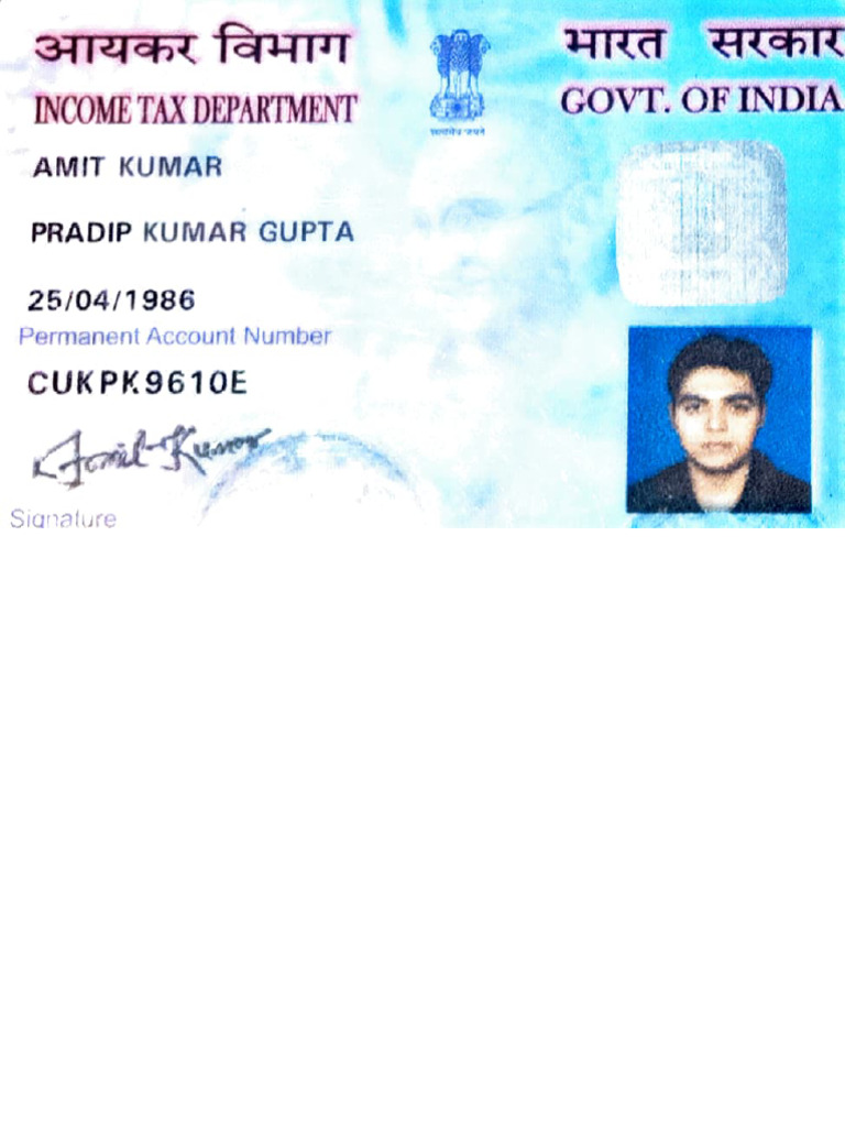 Pan Card Amit | PDF