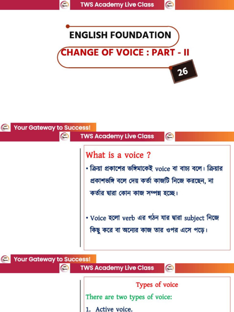 Change of Voice 2 | PDF