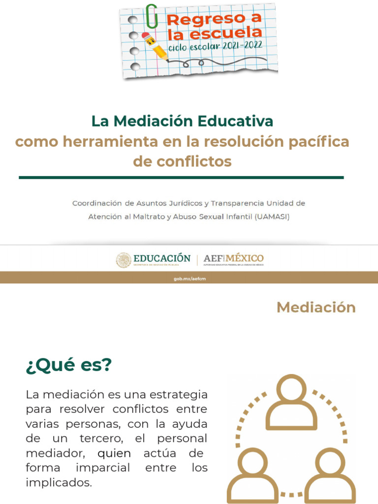 Mediación como herramienta en la resolución pacifica de conflictos | PDF | Mediación