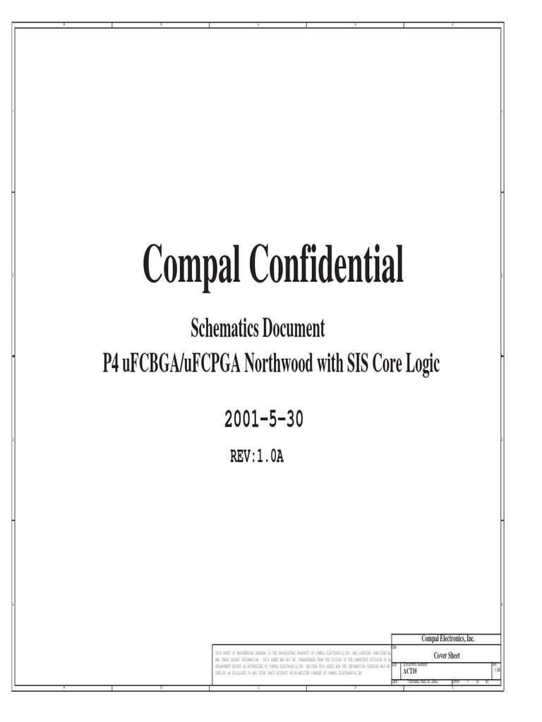 Compal La-1361 R1.0a Schematics | PDF | Usb | Computing