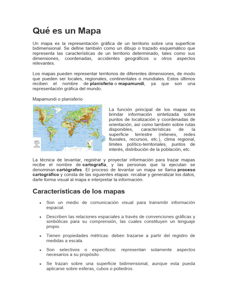 EL MAPA Y SUS ELEMENTOS | PDF | Mapa | Terreno