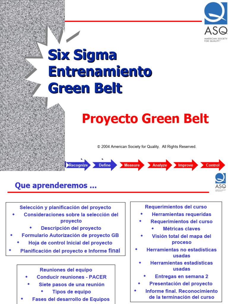 12 W1 Green Belt Project SP | PDF | Diseño de experimentos