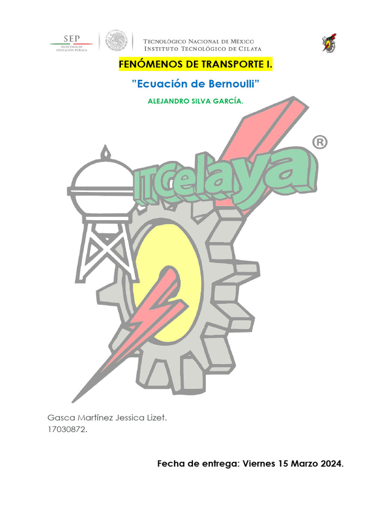 Ecuación de Bernoulli y Navier Stokes (Coordenadas Cilindricas y ...