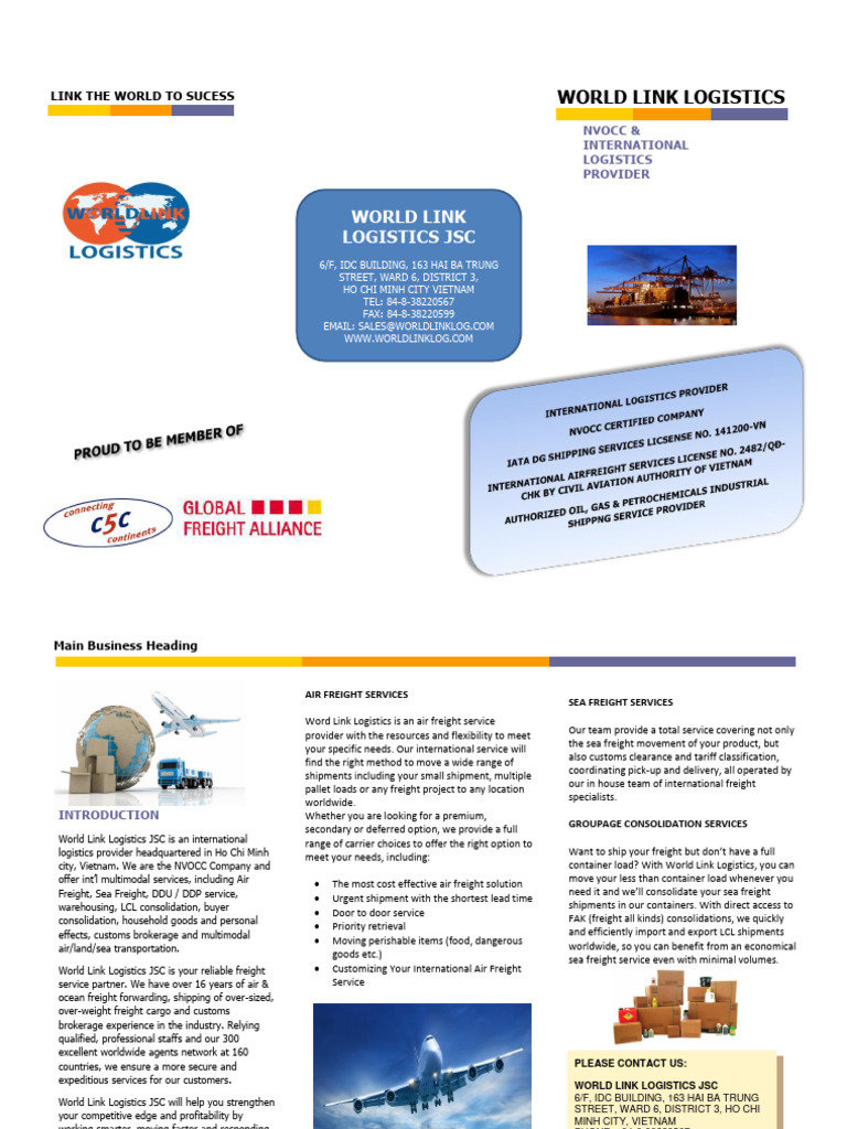 World Link Logistics Profile | PDF | Business | Computers