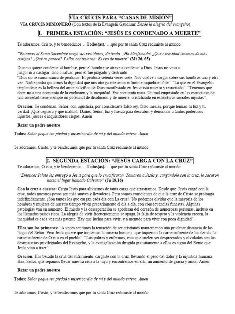 Via Crucis Confirmacion | PDF | Oración | Jesús