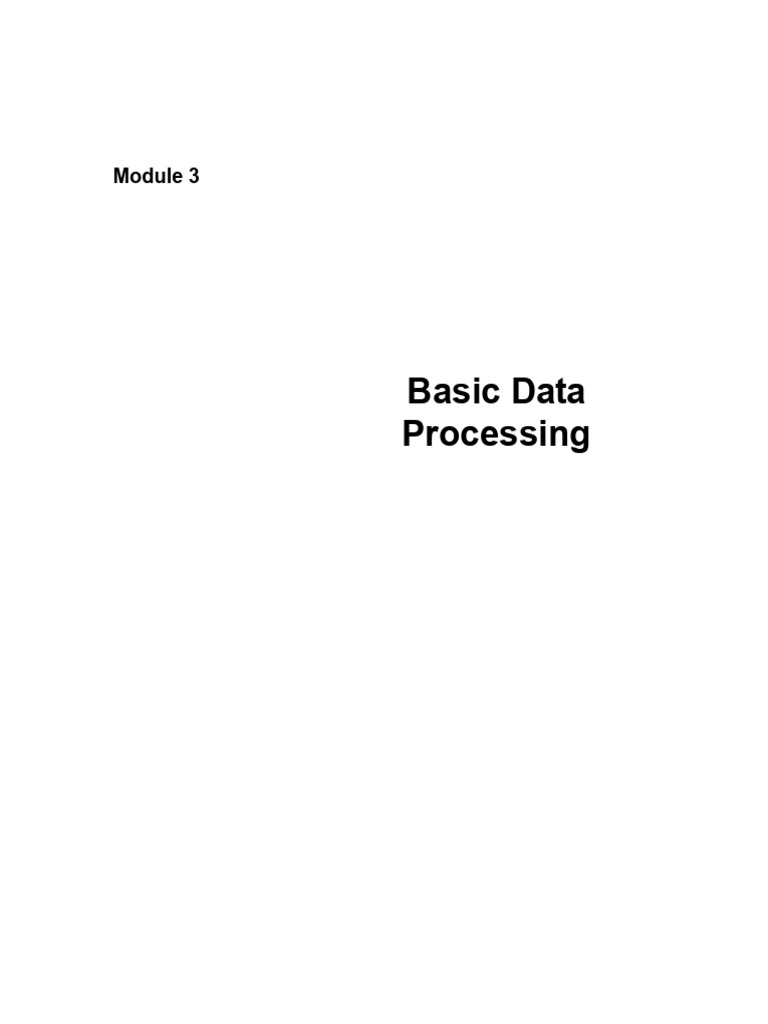 Module 3 Basic Data Processing Pdf Computer File Histogram 