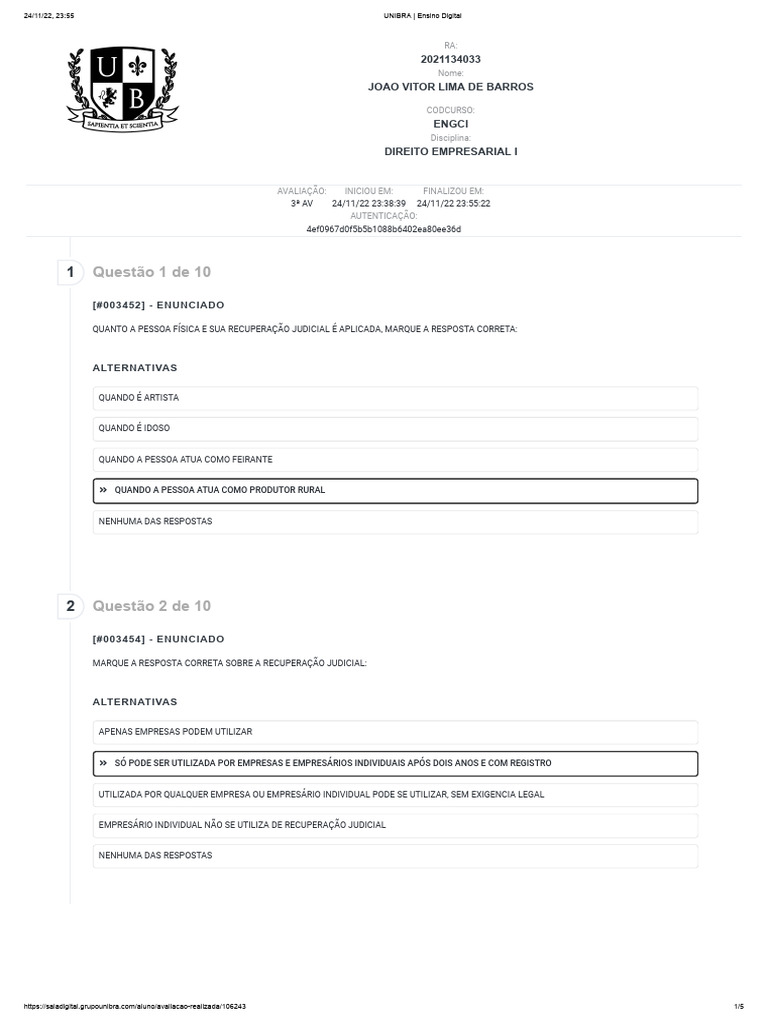 UNIBRA - Ensino Digital | PDF