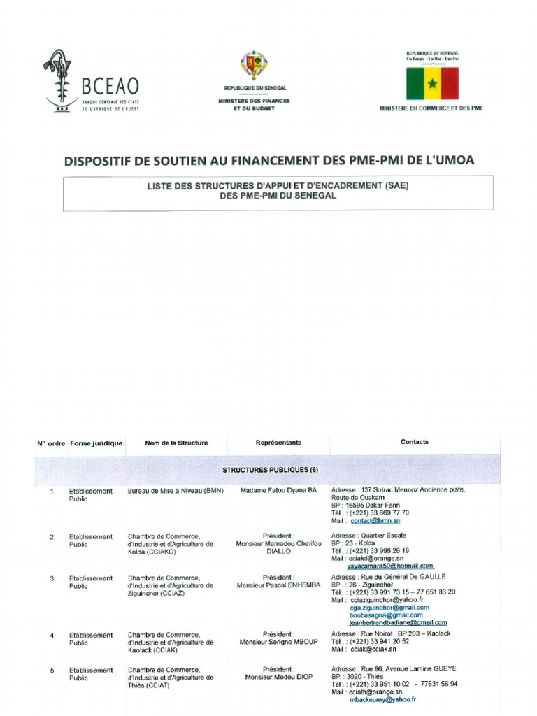 Liste Des SAE Signee Par Le DPME Compressed | PDF