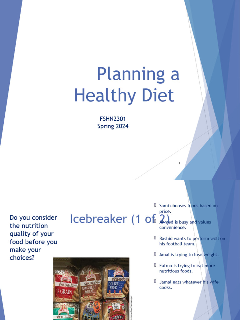 Healthy Diet Planning Principles | PDF | Nutrients | Foods