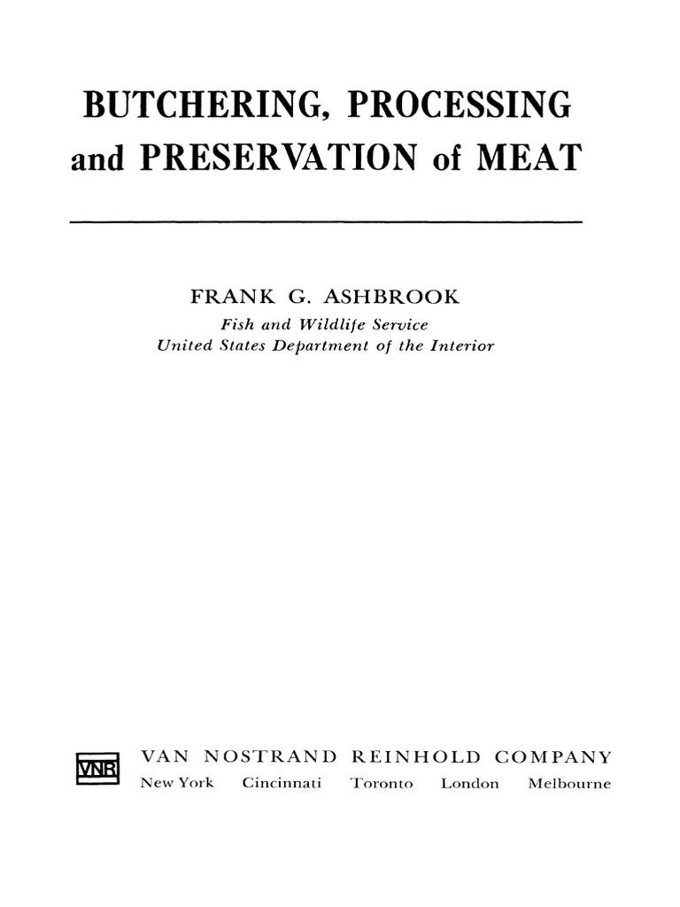 Butchering, Processing and Preservation of Meat | PDF | Beef | Curing ...
