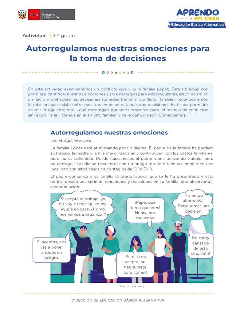 Autorregulación emocional en decisiones familiares | PDF | Moralidad ...