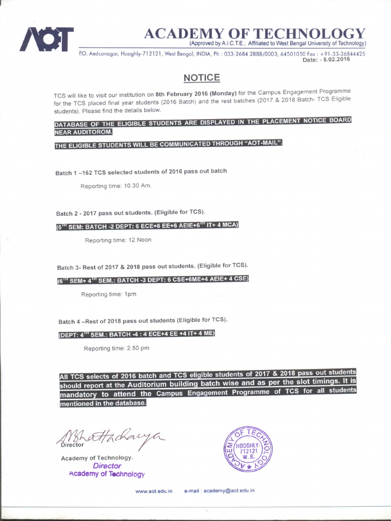 Tcs Notice | PDF