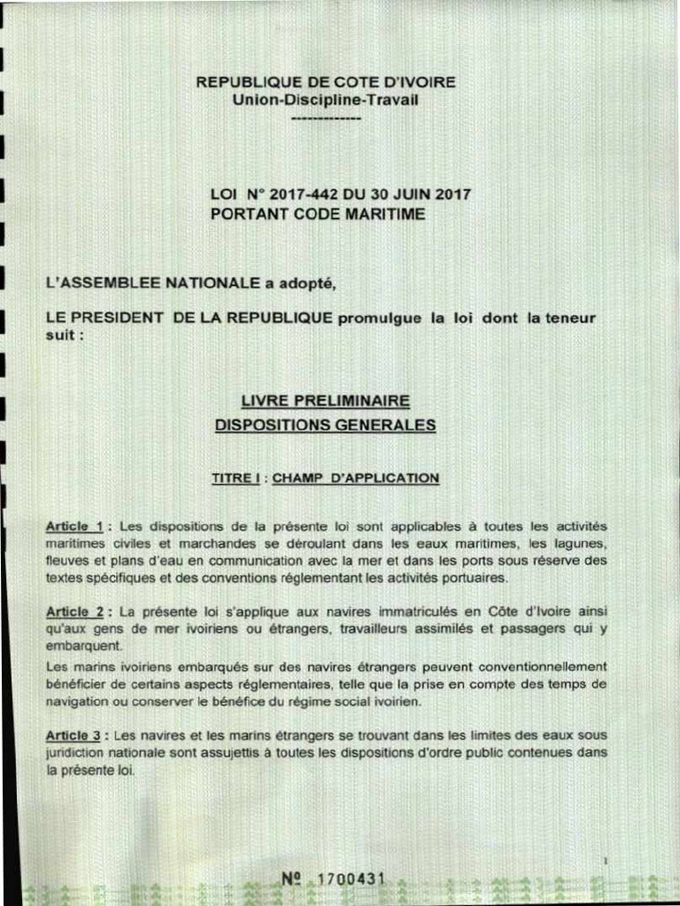 Code Maritime RCI | PDF