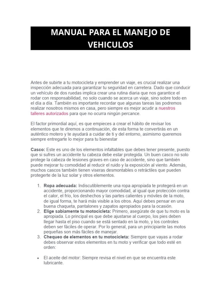 Manual De Manejo De Ohio En Espanol