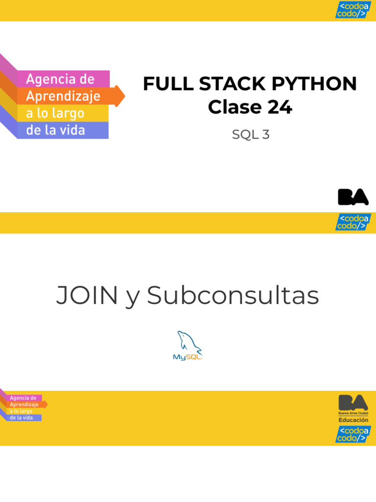 Clase 24. SQL 3 | PDF | SQL | Programación de computadoras