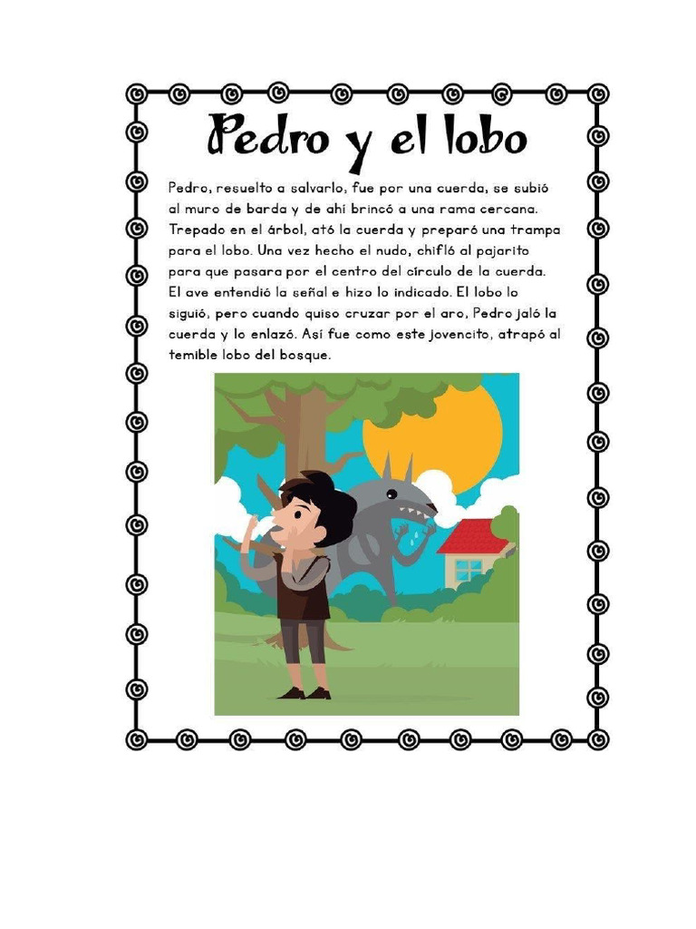 Cuentos Cortos Pedro y El Lobo | PDF