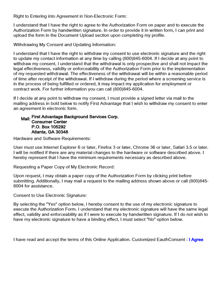 Electronic Signature Consent Guidelines | PDF | Consent | Signature