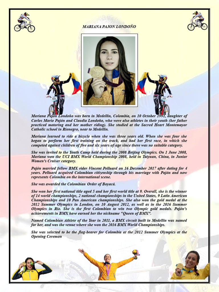 BMX Champion: Mariana Pajón | PDF | Sports & Recreation