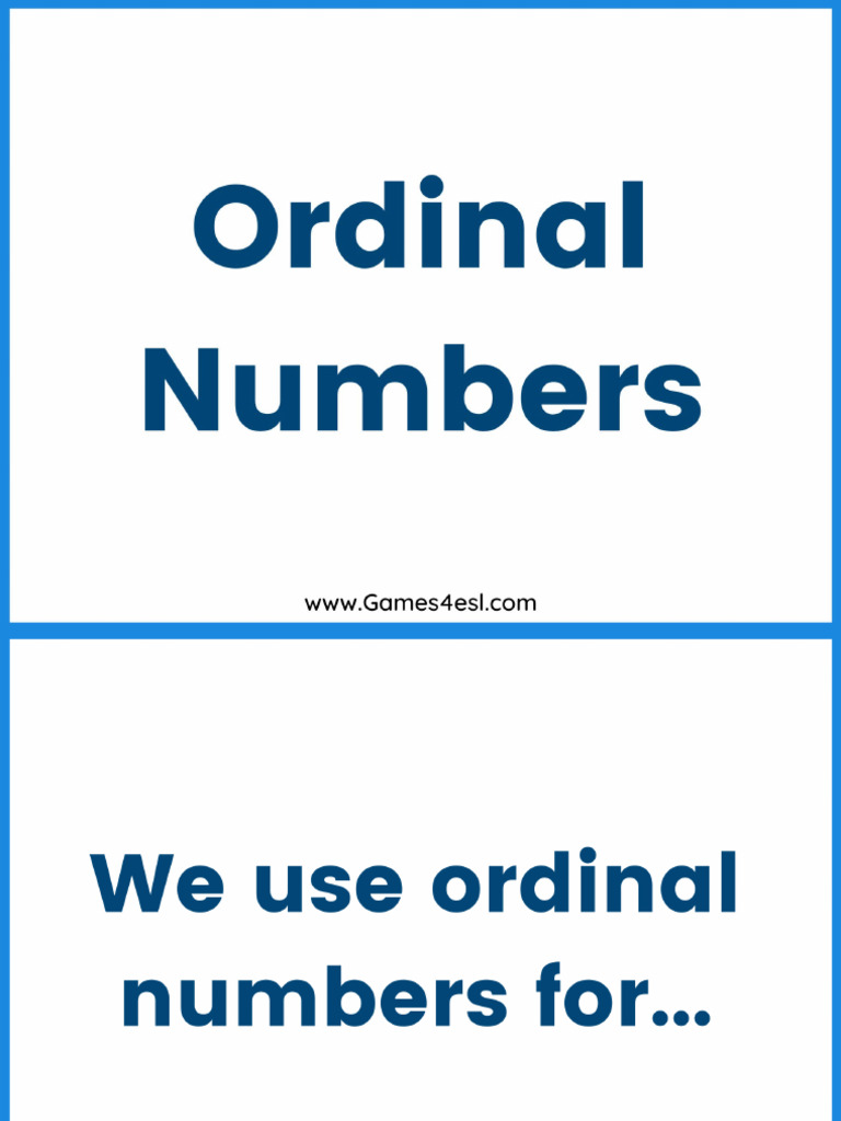 Ordinal-Numbers-PPT | PDF
