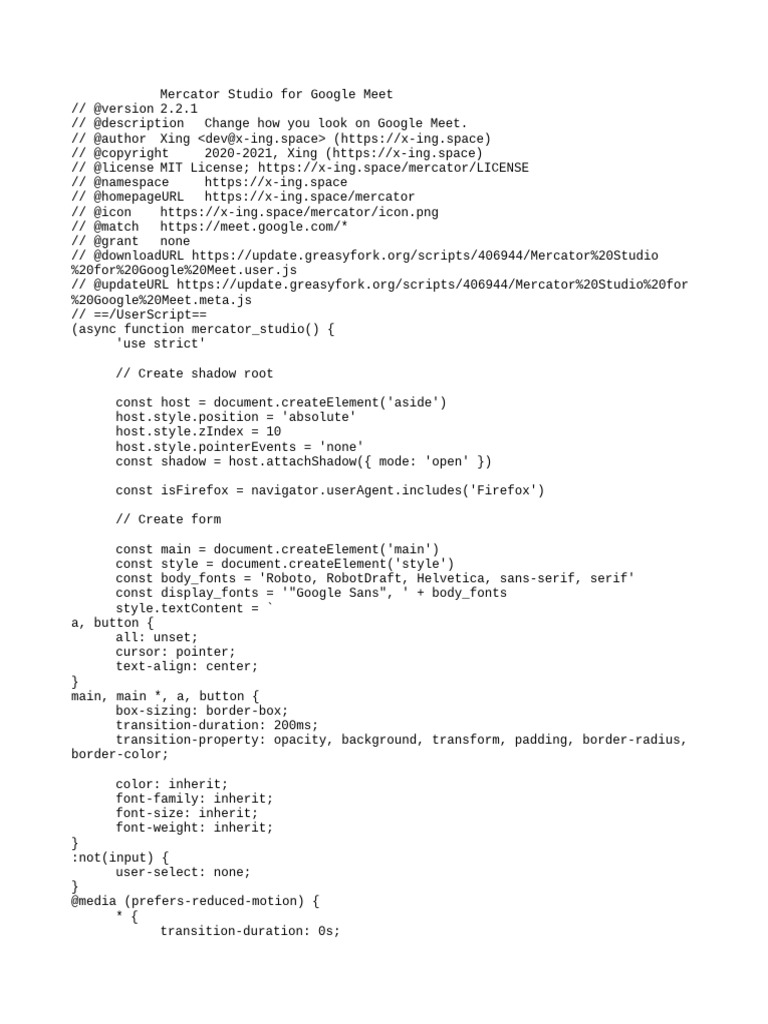 Mercator Studio For Google Meetv2.2.1 | Download Free PDF | Text | Typography