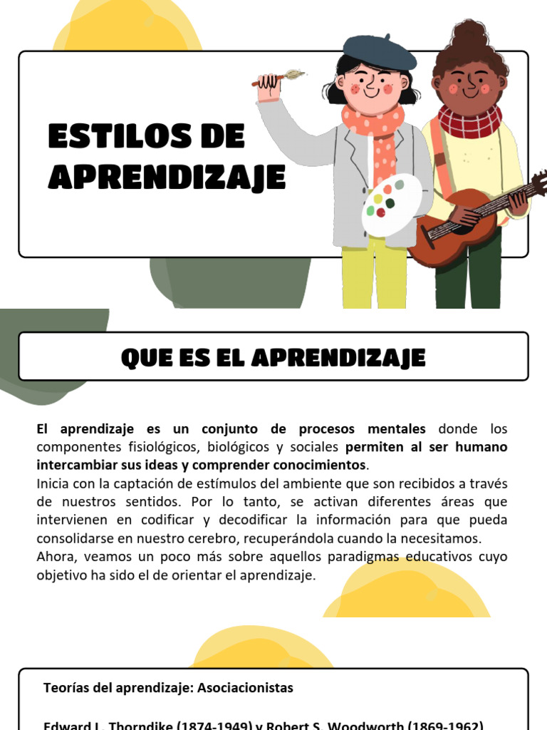 Estilos de Aprendizaje y Teorías | PDF | Aprendizaje | Teoría del ...