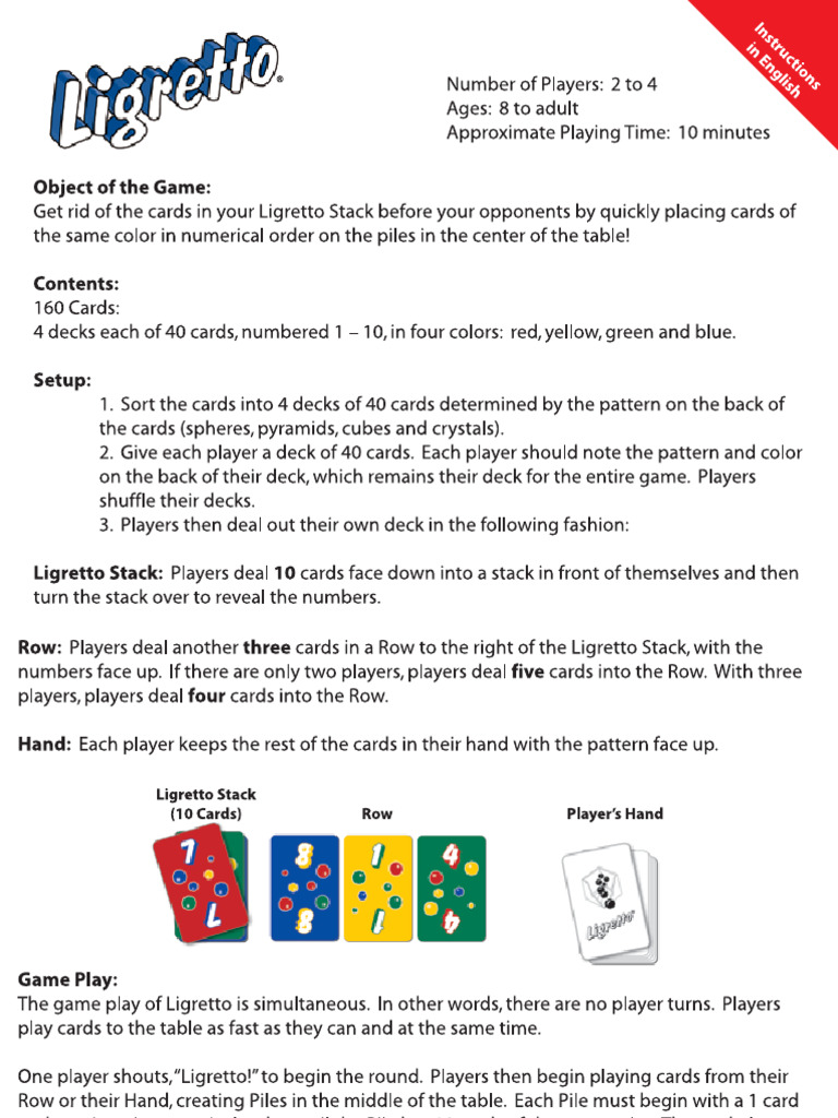 Ligretto Rules en | PDF